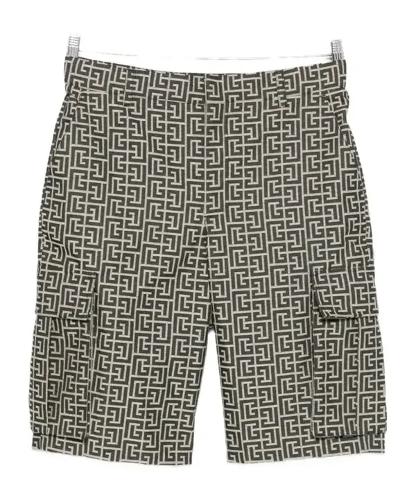 Balmain Monogram Cargo Shorts