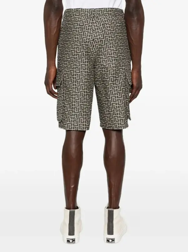 Balmain Monogram Cargo Shorts