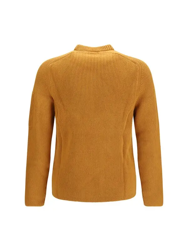 C.P. COMPANY Full Rib Cotton Lens Crewneck Sweater