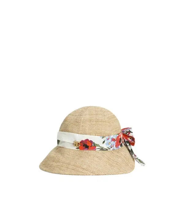 Dolce & Gabbana Floral-print Bow Hat