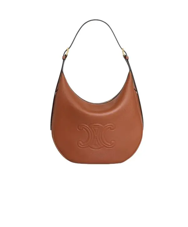 Celine Logo Shoulder Bag - Tan