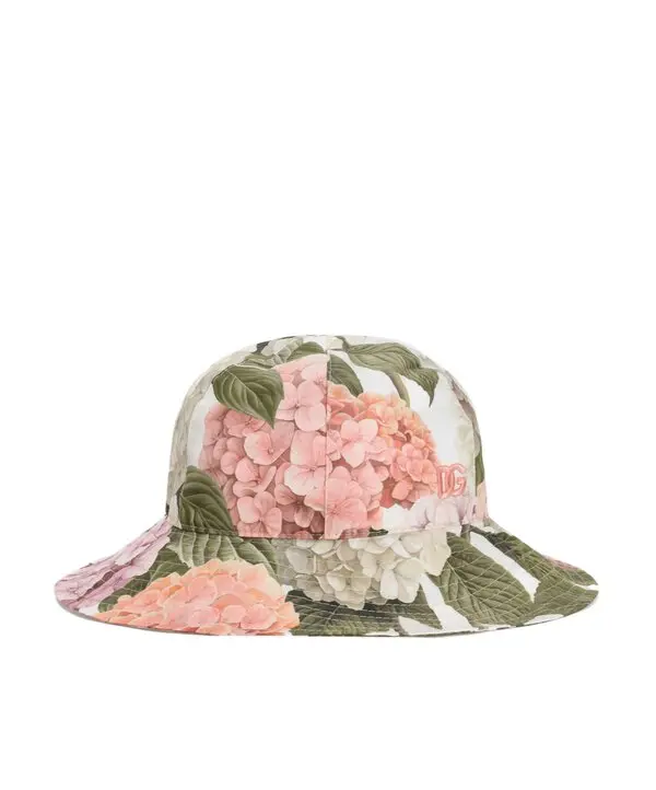 Dolce & Gabbana Hydrangea-print Poplin Hat - Multicolor
