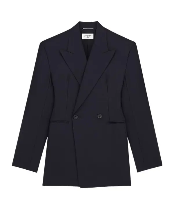 Saint Laurent Double-breasted Tailored Blazer - Ocean