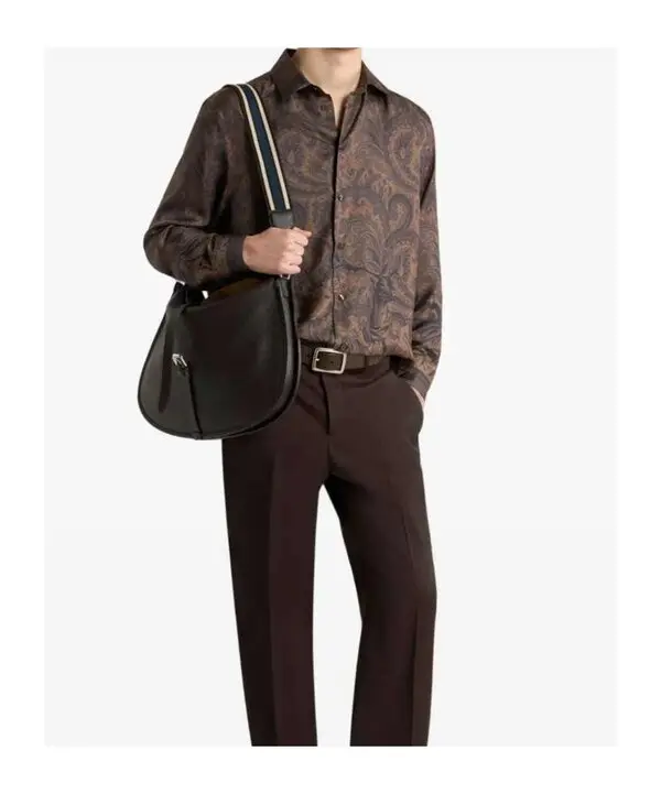 Etro Silk Twill With Placed Paisley And Animal Print
