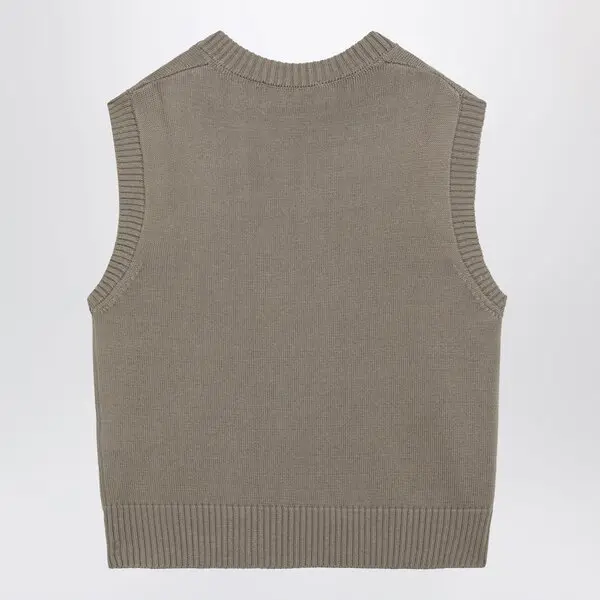 AMI Paris Sleeveless Knit Vest - Gray