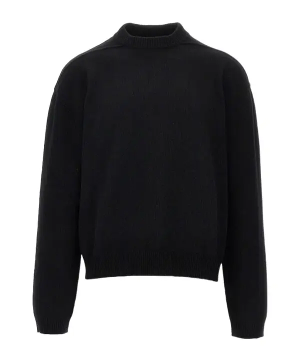 Rick Owens Tommy Ribbed-trim Drop-shoulder Sweater - Black