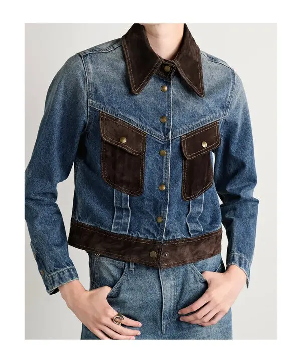 NILI LOTAN Brooklyn Panelled Denim Jacket