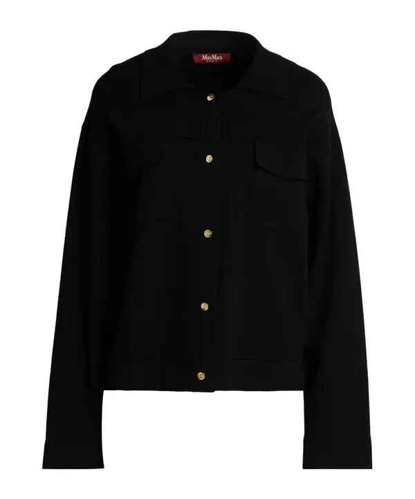 Max Mara Solid-colored Knit Cardigan - Black