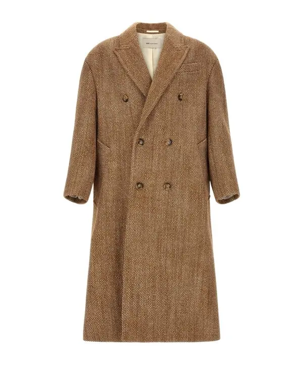 AMI Paris Herringbone Double-breasted Coat