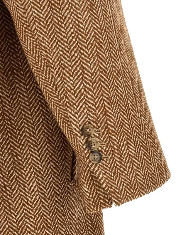 AMI Paris Herringbone Double-breasted Coat