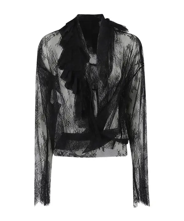 Alberta Ferretti Long-sleeved Shirt - Black