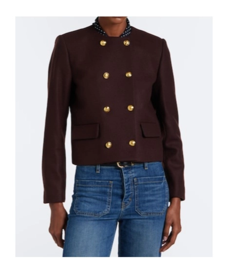 NILI LOTAN Melanie Wool-blend Jacket - Brown
