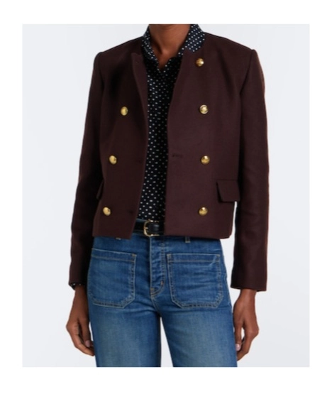 NILI LOTAN Melanie Wool-blend Jacket - Brown