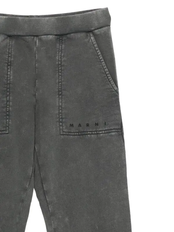 Marni Acid-wash Logo-print Track Pants