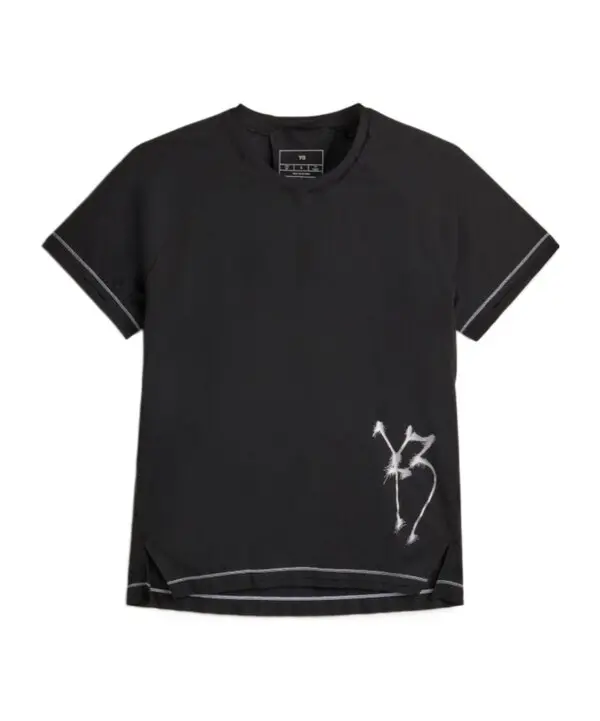 Y3 Chito Graphic Running Short Sleeve T-shirt - Black