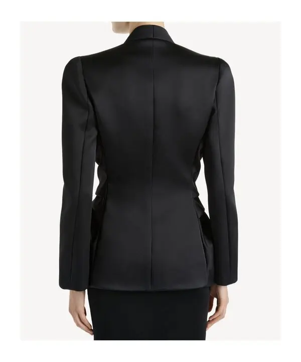 Balmain Satin Crepe Jacket With Tie Detail