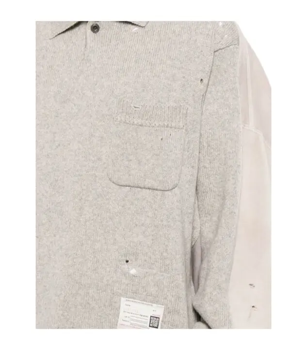 Mihara Yasuhiro Sweatshirt Combined Knit Sweater