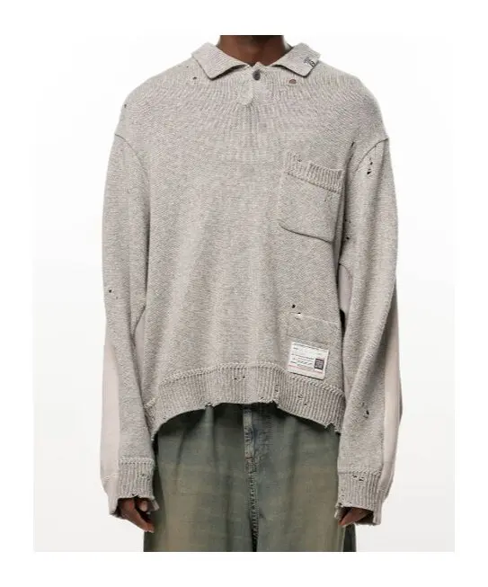 Mihara Yasuhiro Sweatshirt Combined Knit Sweater