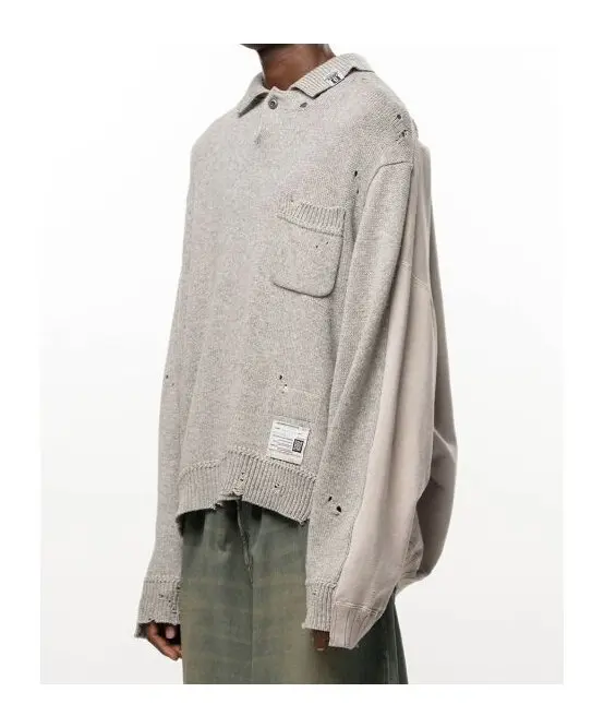 Mihara Yasuhiro Sweatshirt Combined Knit Sweater