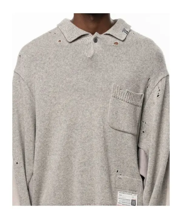 Mihara Yasuhiro Sweatshirt Combined Knit Sweater