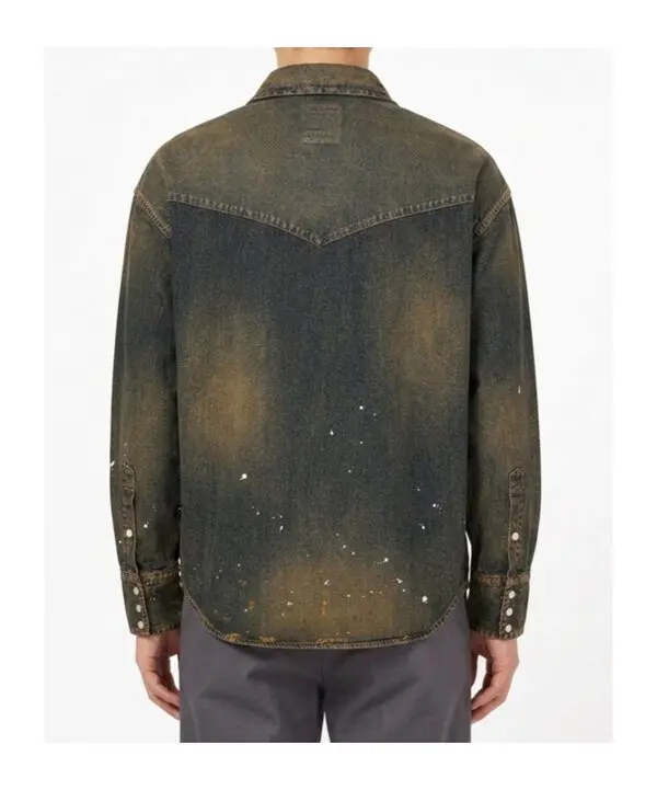 Mihara Yasuhiro Flatted-collar Denim Shirt