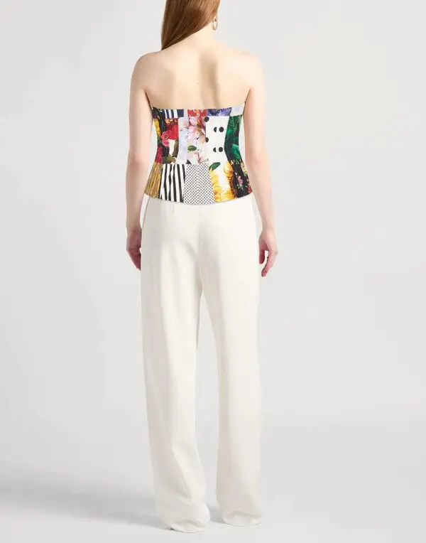 Dolce & Gabbana Corset Patchwork Tops