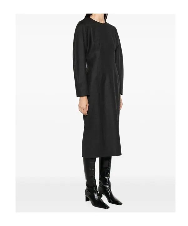 P.a.r.o.s.h Crew-neck Long-sleeve Midi Dress