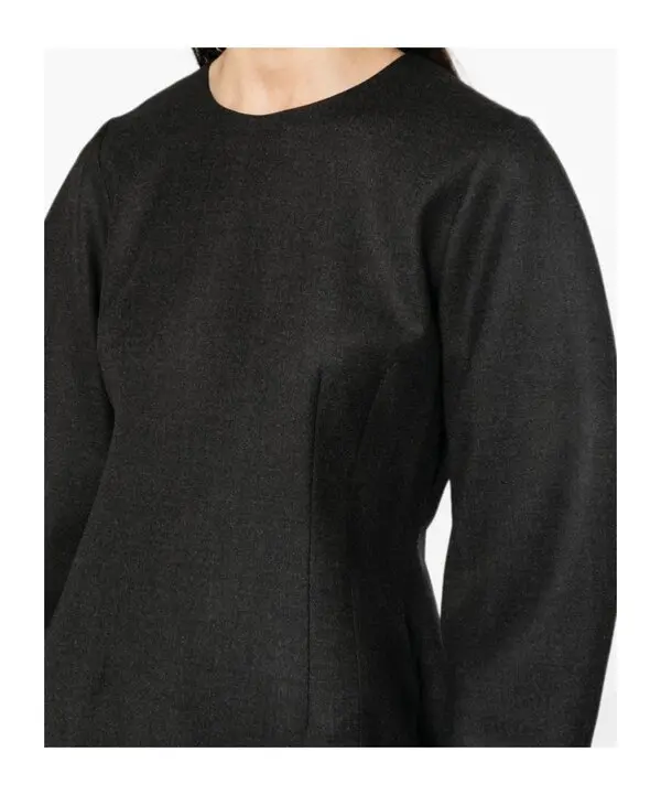 P.a.r.o.s.h Crew-neck Long-sleeve Midi Dress