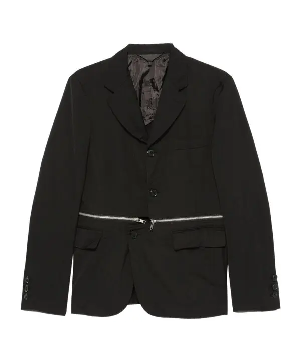Comme Des Garçons Zip-detail Single-breasted Blazer