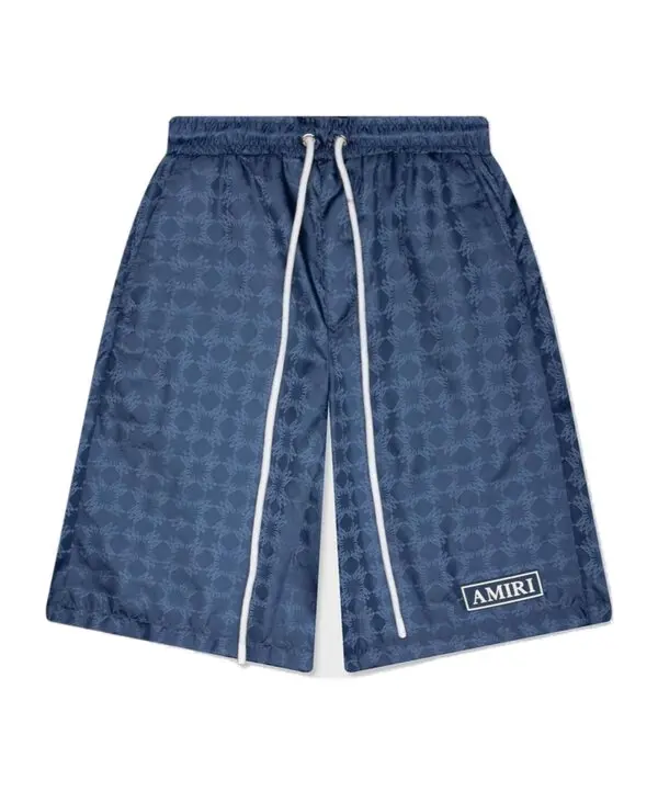 Amiri Ma Quad Logo Drawstring Shorts - Blue