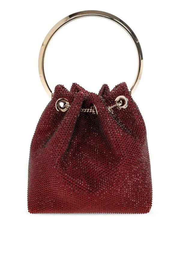 JIMMY CHOO Bon Bon Crystal Bucket Bag