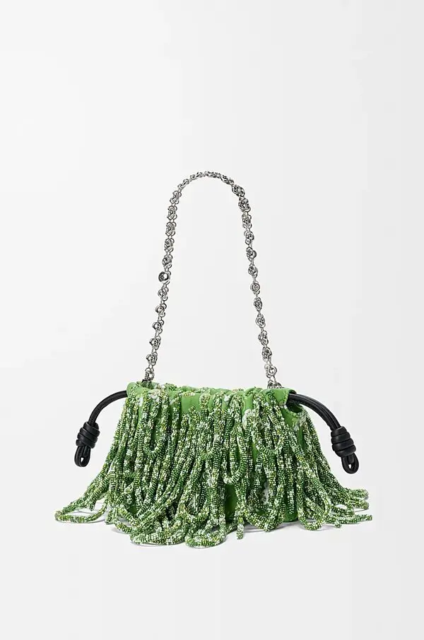 Loewe Mini Flamenco Purse In Embroidered Printed Nappa Lambskin