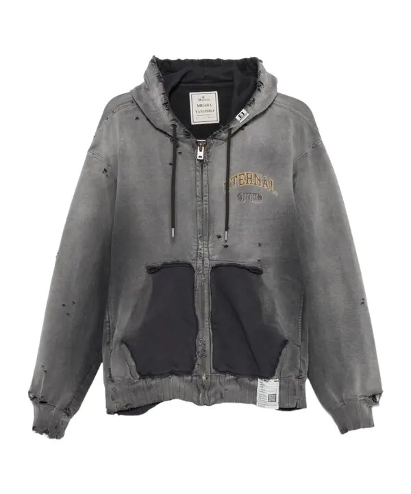 Mihara Yasuhiro Distressed Logo-print Jacket