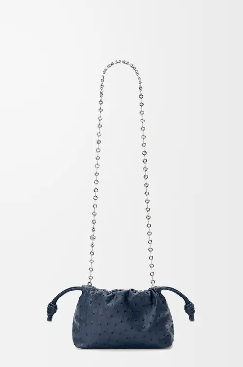 Loewe Mini Flamenco Purse In Ostrich