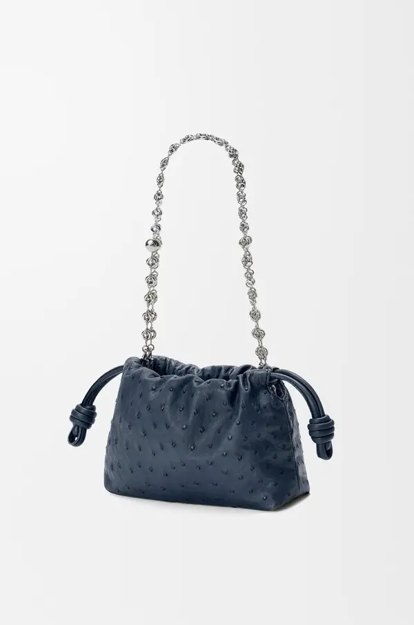 Loewe Mini Flamenco Purse In Ostrich