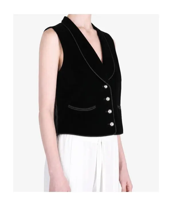 ANN DEMEULEMEESTER Stripe Detailed Button-up Waistcoat