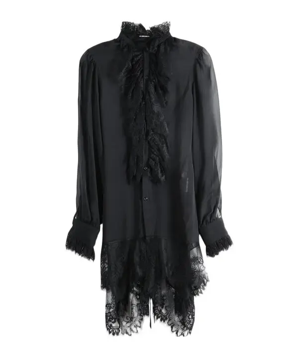 ANN DEMEULEMEESTER Long-sleeve Ruffled Shirt - Black