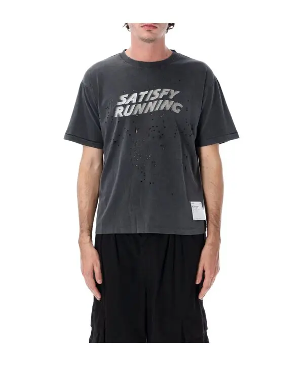 Satisfy Mothtech Perforated Running T-shirt - Black