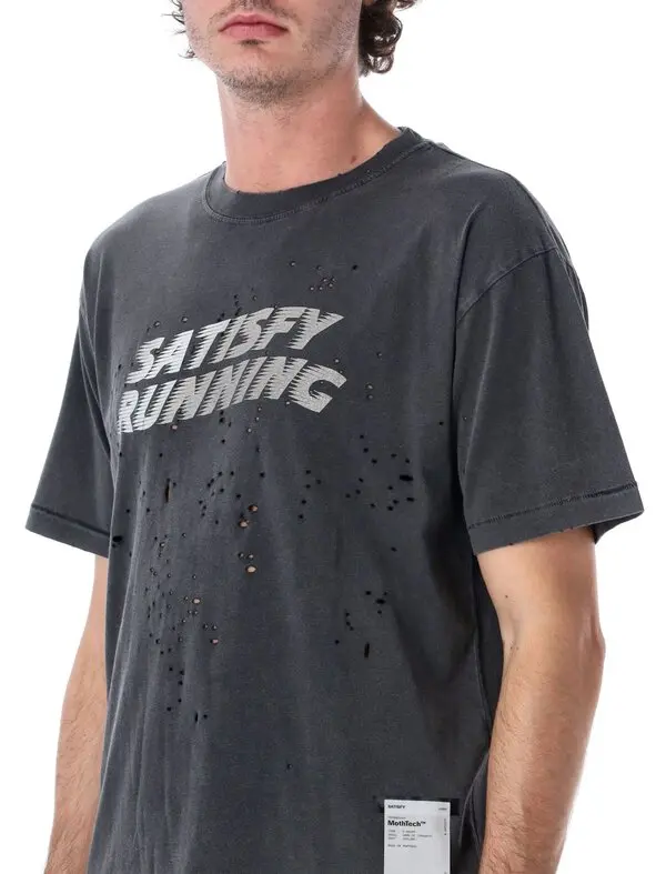 Satisfy Mothtech Perforated Running T-shirt - Black