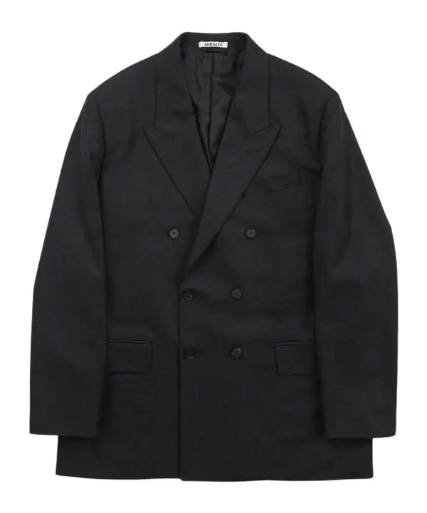Auralee Double-breasted Blazer - Black