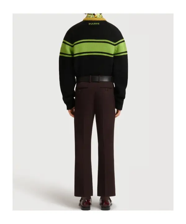 Marni Regimental Wool Trousers