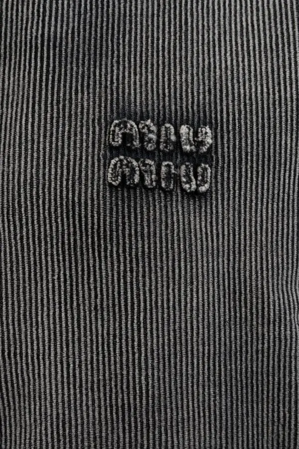 Miu Miu Corduroy Shearling-collar Jacket