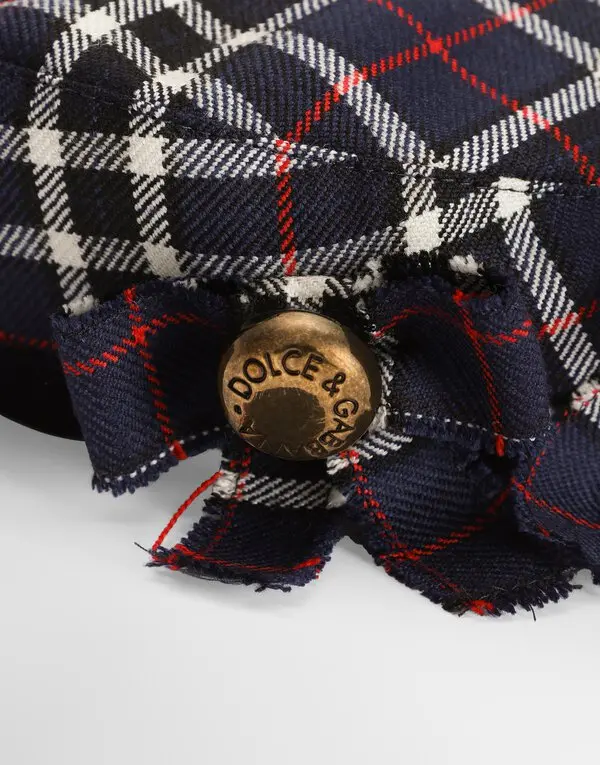 Dolce & Gabbana Tartan Beret With Applications