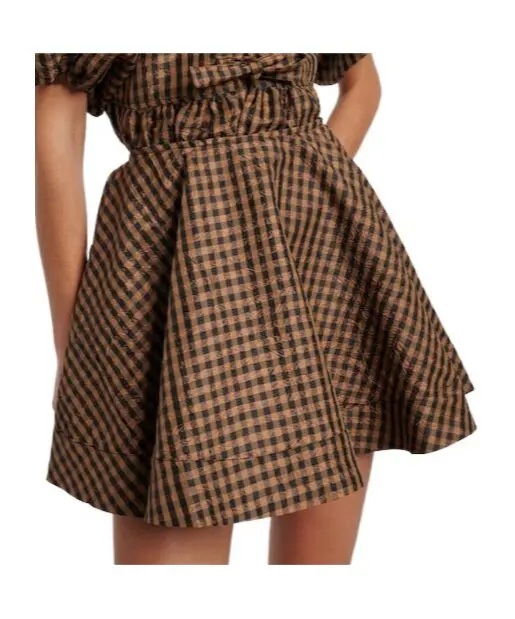 GANNI Checked Miniskirt