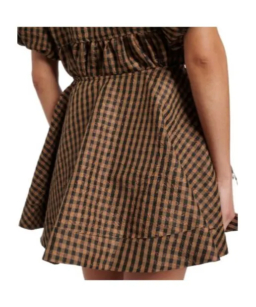 GANNI Checked Miniskirt