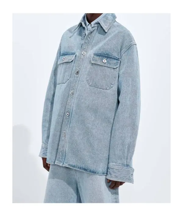 Bottega Veneta Sky Bleached Denim Overshirt