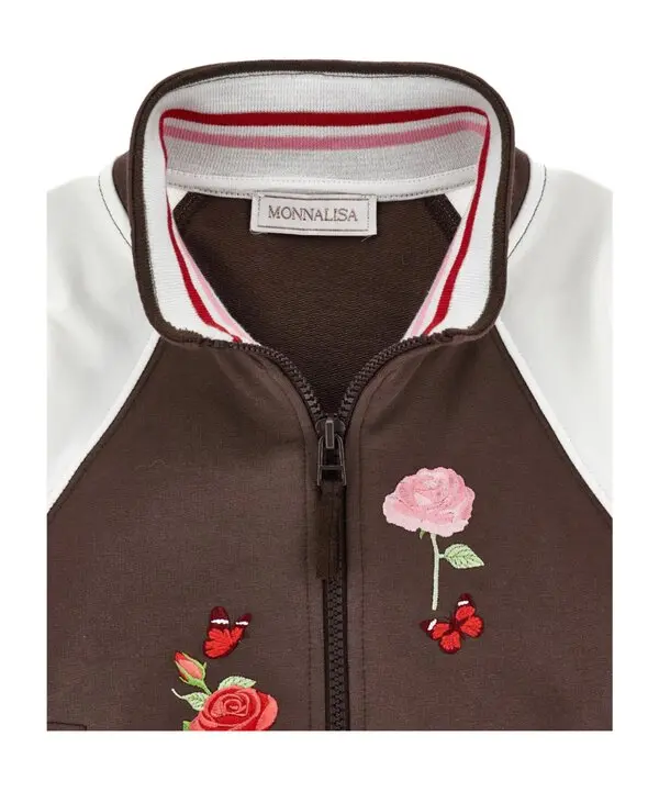 Monnalisa Flower Bomber Jacket