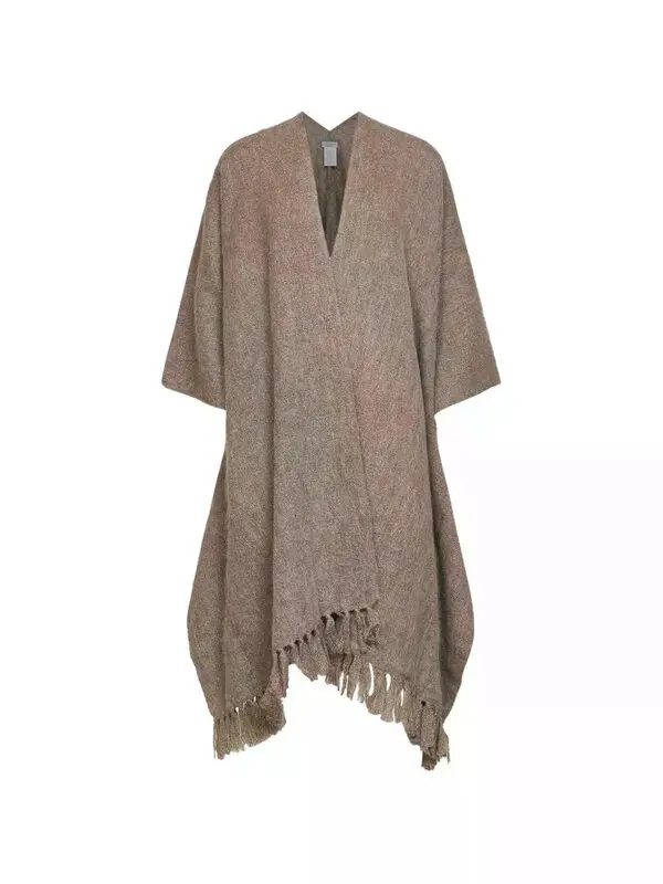 Brunello Cucinelli Tassel-hem Kimono-sleeve Jacket - Neutrals