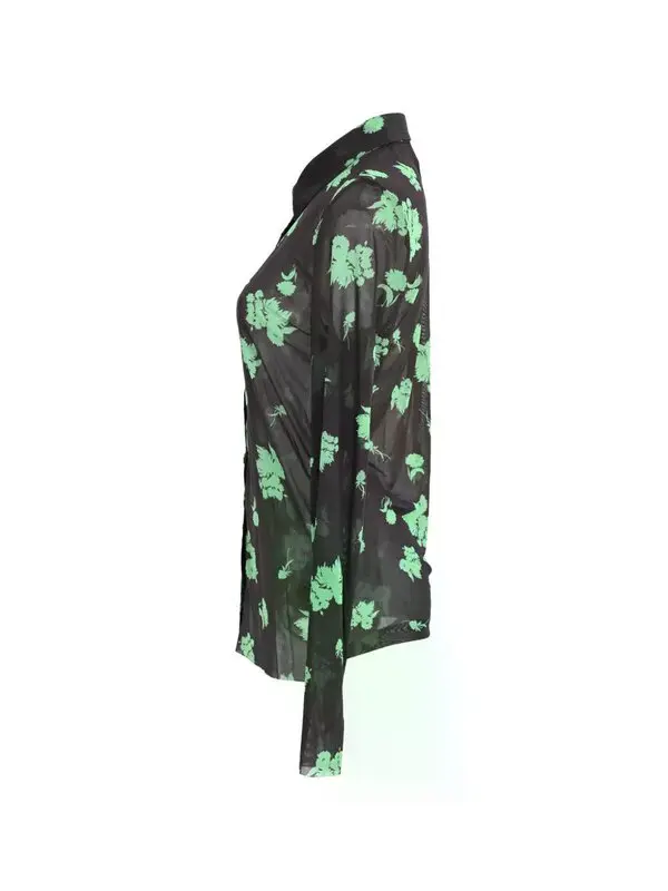 GANNI Printed Mesh Shirt