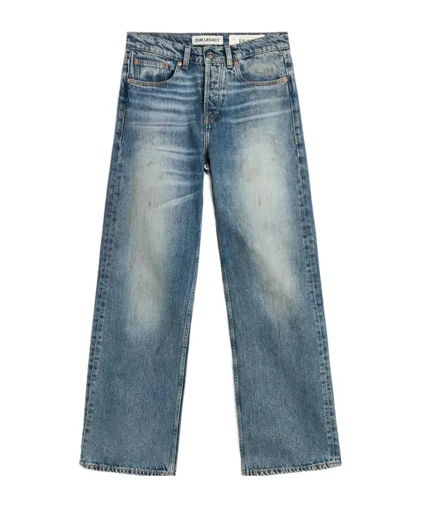 Our Legacy Full Cut Wide-leg Jeans - Gray